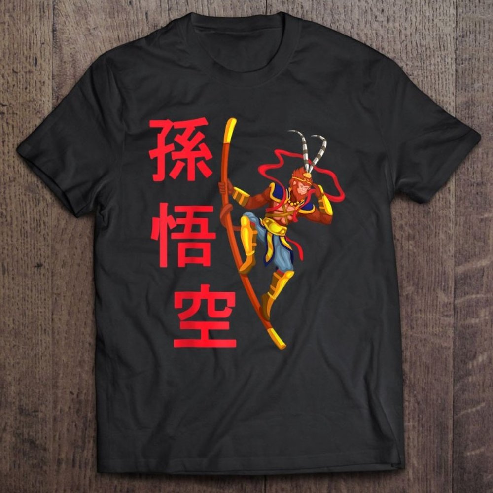 Sun Wukong Monkey King Chinese Mythology God Raglan B… - Gem